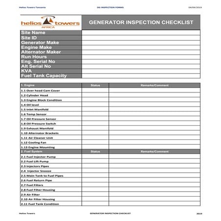 Dg inspection forms | PDF