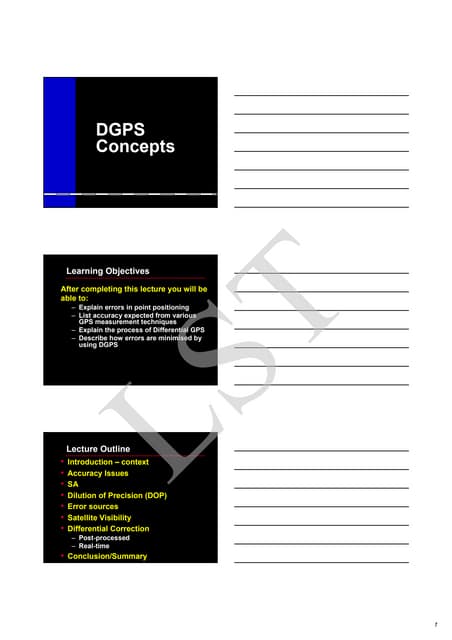 DIFFERENTIAL GPS (DGPS) | PPTX