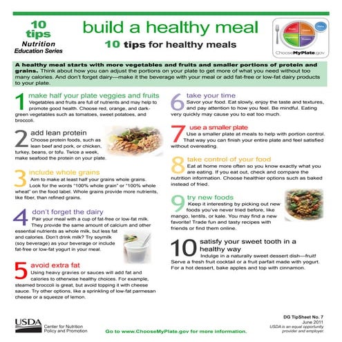 Dg tipsheet7 buildahealthymeal | PDF