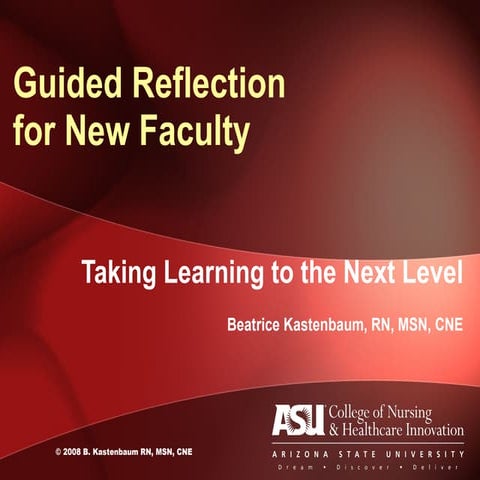 D Guided Reflectionfornewfaculty | PPT
