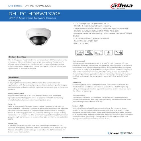 Domo IP Dahua 3M Wifi DN 3D | PDF