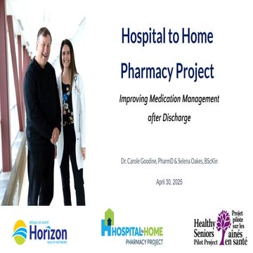 The Hospital-to-Home Pharmacy Project: Improving Medication Management ...