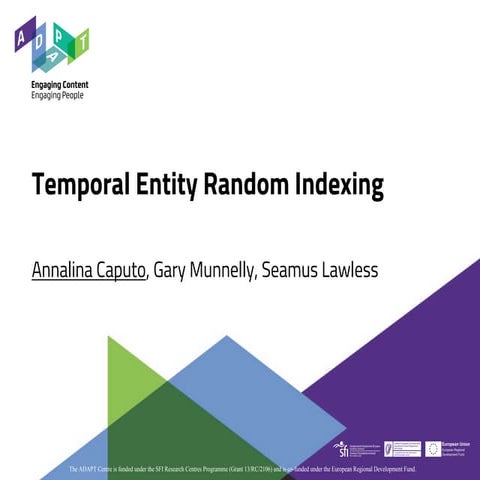 Temporal Entity Random Indexing Ppt