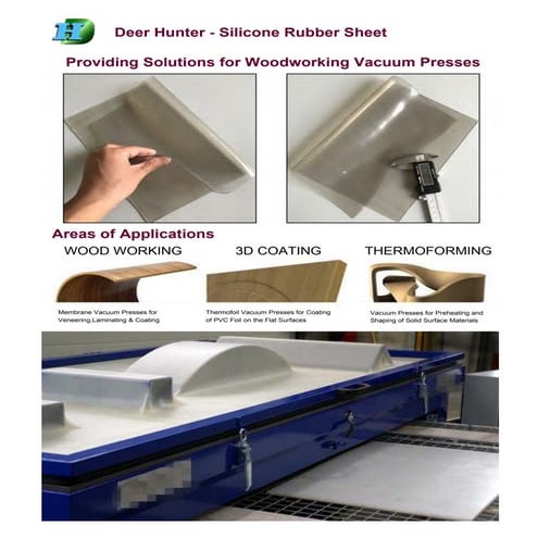 1mm 2mm 3mm Transparent Silicone Rubber Sheet For Vacuum Membrane Press ...