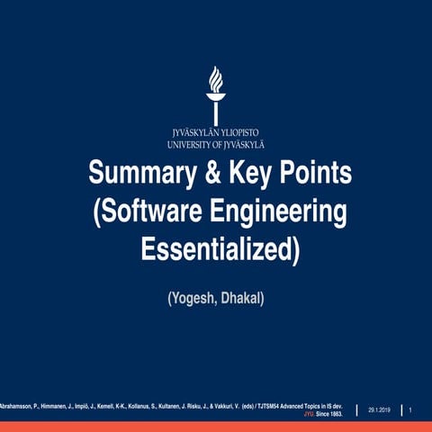 Essence Drives Software Engineering Education | PPTX