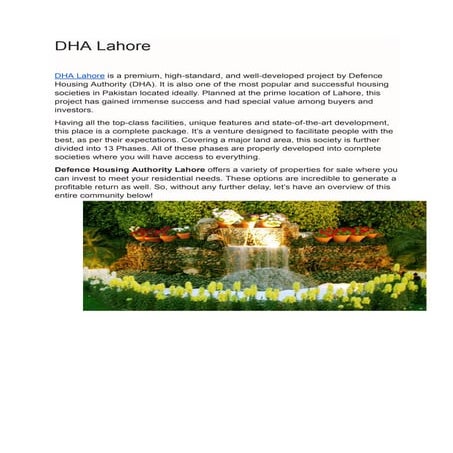 DHA Lahore | PDF