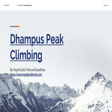 Dhampus peak climbing | PPTX