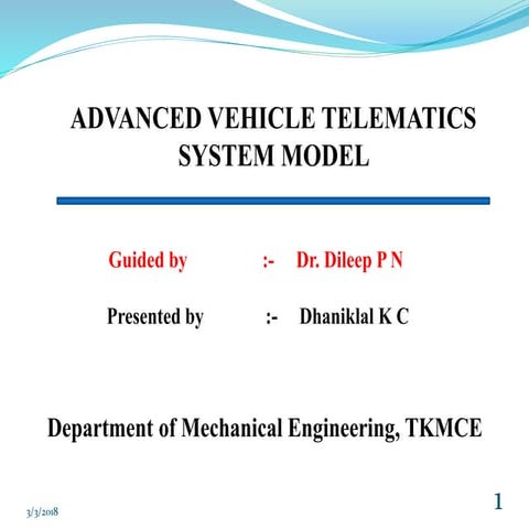 Advanced Telematics System Model | PPTX | Computing | Technology ...