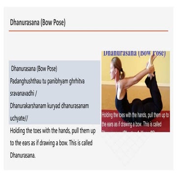 Dhanurasana (Bow Pose) | PPTX