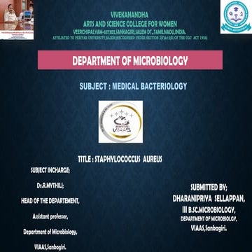 Staphylococcus aureus overview of SlideShare | PPTX