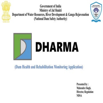 Dam health and rehabilitation monitoring application DHARMA-13.11.24 ...