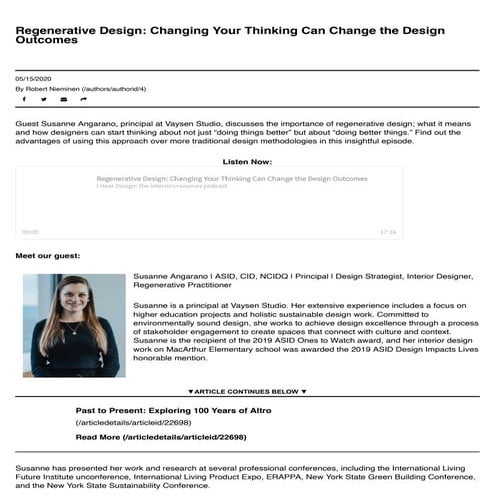 Regenerative Design: Changing Your Thinking Can Change the Design ...
