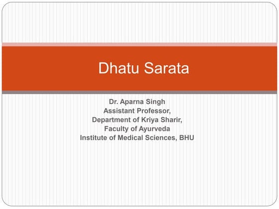 KOSHTA CONCEPT IN AYURVEDA BY VIJAY R K | PPT