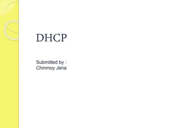 Dhcp Dynamic Host Configuration Protocol Ppt