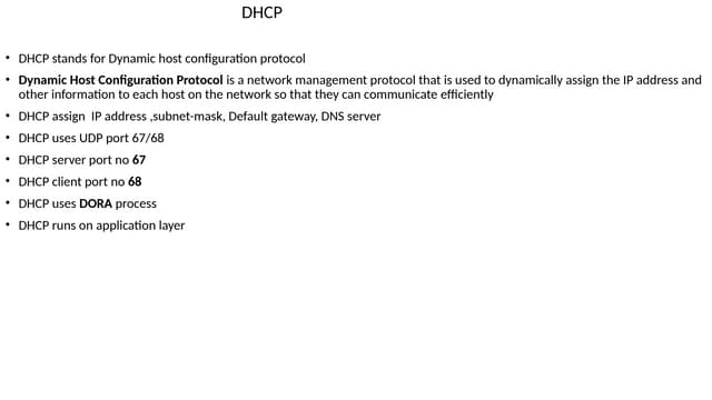 Dhcp ppt | PPTX