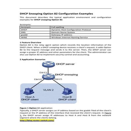 Dhcp Snooping Option 82 Configuration Pdf