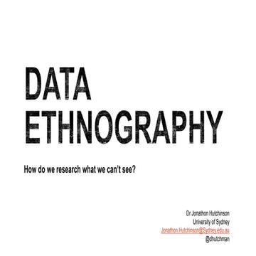Data Ethnography | PPTX | Internet for Beginners | Internet