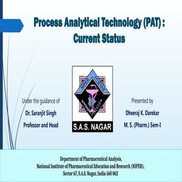 process analytical technology current status | PPTX