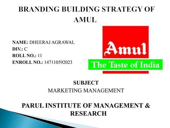 amul. introduction and history | DOCX | Agriculture | Industries
