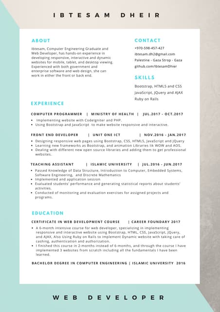 Manali Joshi UI Designer Resume | PDF