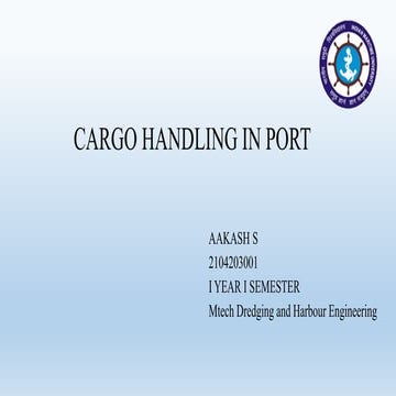 cargo handling in port | PPTX