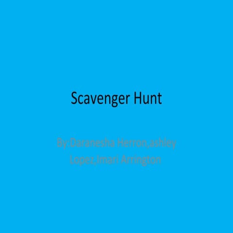 Scavenger hunt ppt | PPT