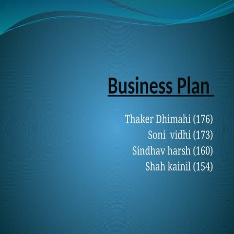 Bussiness plan , chocolate, plan , article | PPTX