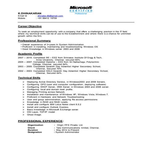 Gokulaprabu R - Resume | DOCX