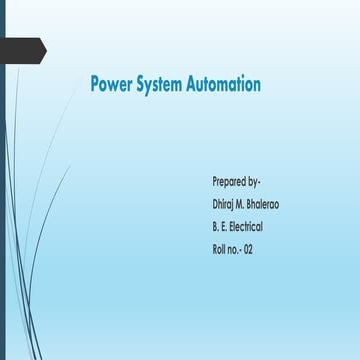 Power system automation