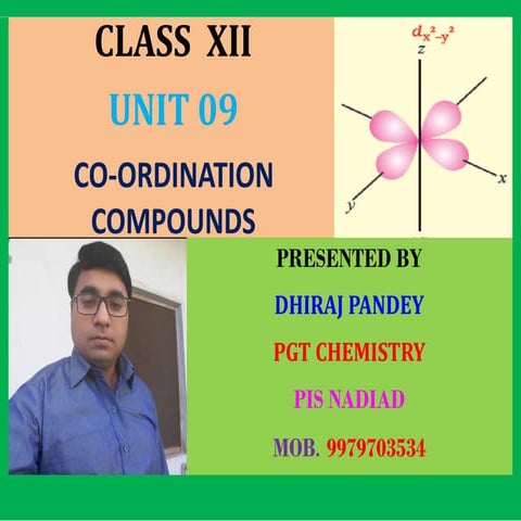 Class 12 Chapter 9 Coordination Compounds Pptx