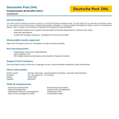 DHL_Compensation & benefits | PDF