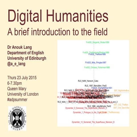 Digital Humanities: A brief introduction to the field | PPTX ...