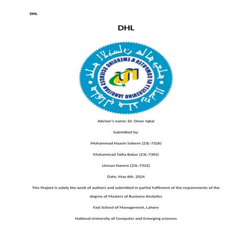 DHL limited project on marketing (DHL).docx