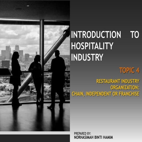Intro to Hospitality Industry - Unit 4 | PPT