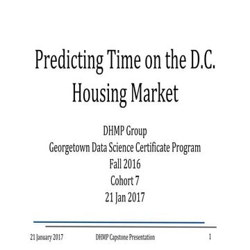 Days on Housing Market Capstone Presentation | PDF