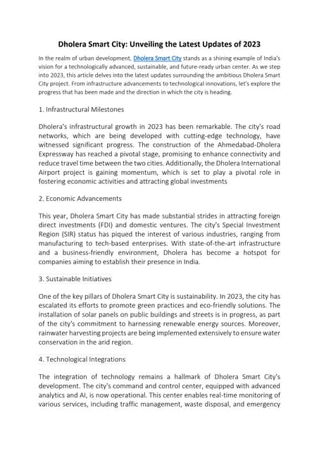 Dholera Smart City best investment destination hub of india.pdf
