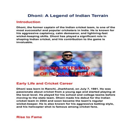 Dhoni A Legend of Indian Terrain.pdf