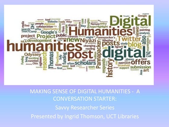 Creating and Processing Digital Humanities Data | PPT
