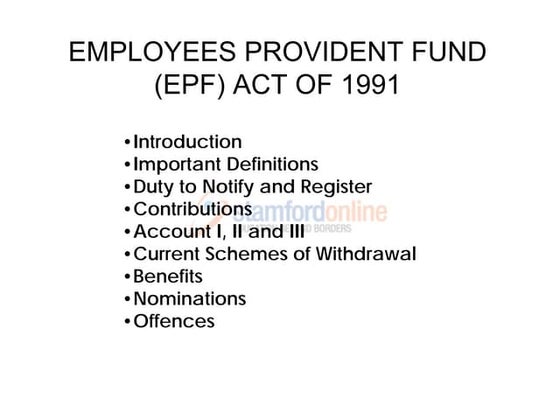 Presentation on epfo | PPTX | Government Support and Welfare ...