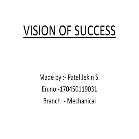 Vision of sucess | PPT