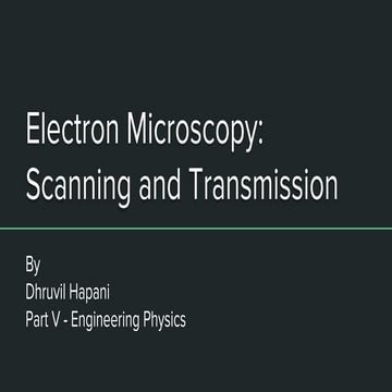 Electron microscope (SEM and TEM) | PPTX