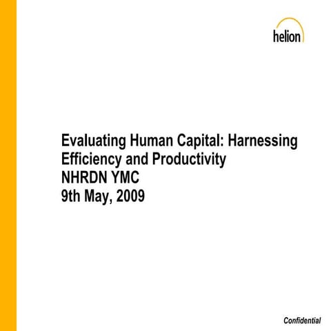 Evaluating Human Capital: Harnessing Efficiency and Productivity | PPT