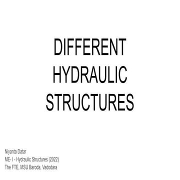 Different Hydraulic Structures | PDF