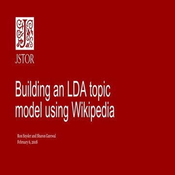 Building An Lda Topic Model Using Wikipedia Ppt