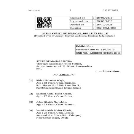Dhule riots judgement | PDF