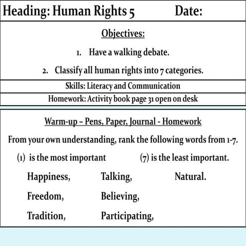 Human rights 5 | PPTX