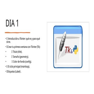 Aprende python con tkinter desde cero hasta avanzado 1 | PPTX