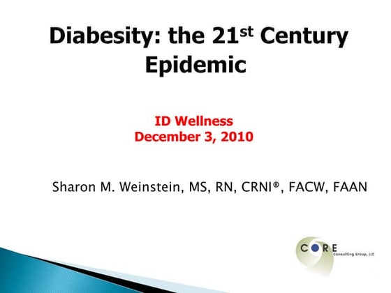 Obesity and diabetes [autosaved] | PPT
