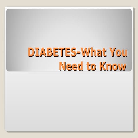Diabetes | PPT