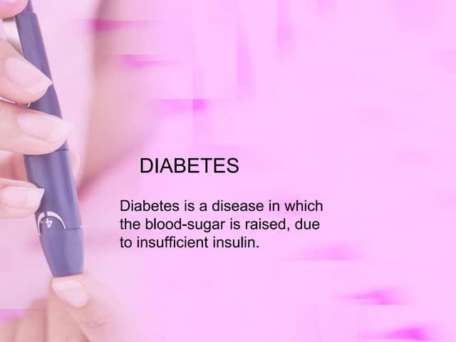 An introduction to diabetes | PPTX